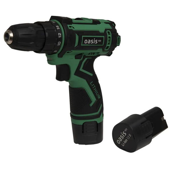 Дрель-шуруповерт Oasis аккумуляторная Eco ASB-12S, 12 В Li-ion 2x1.5 Ач - купить по низкой цене ...