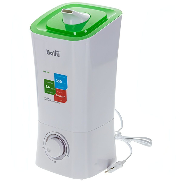 Ballu Увлажнитель воздуха UHB-200, белый, зеленый - купить с доставкой по выгодным ценам в ...