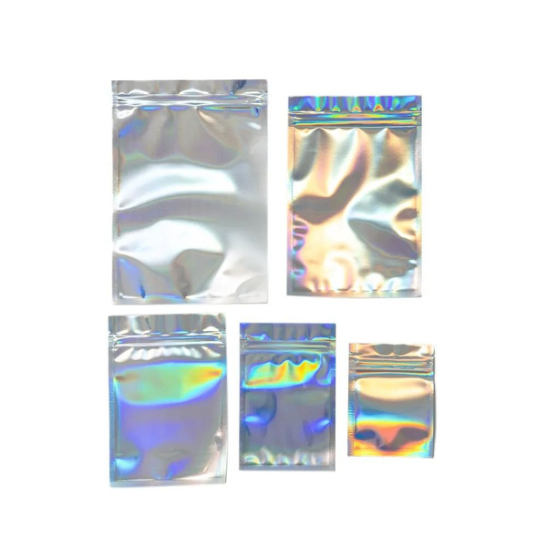 Пакеты голографические с застежкой Zip Lock, 14*20 см, набор из 10 штук ...