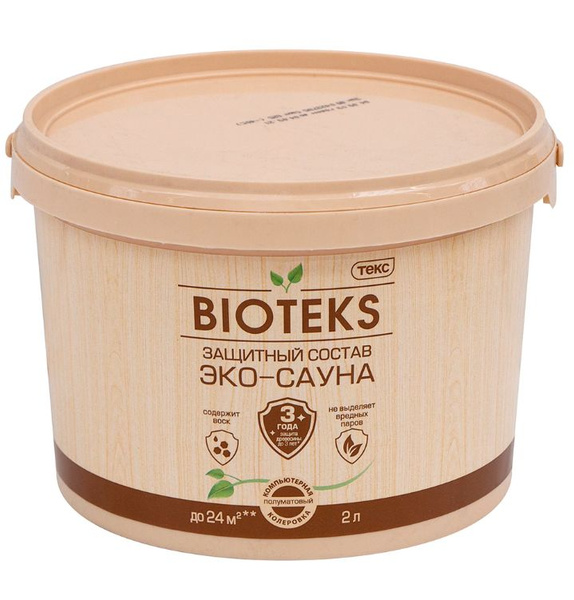 Защитный состав Текс Bioteks Эко-Сауна 2 л - купить по низкой цене в ...
