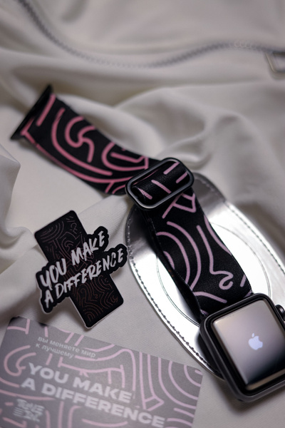 Ремешок для часов Apple Watch 38, 40 и 41 мм TUNE IN "Меняешь мир ...