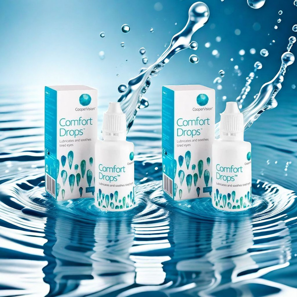 Капли Comfort Drops 20 мл * 2 бутылки Увлажняющие для глаз Комфорт ...