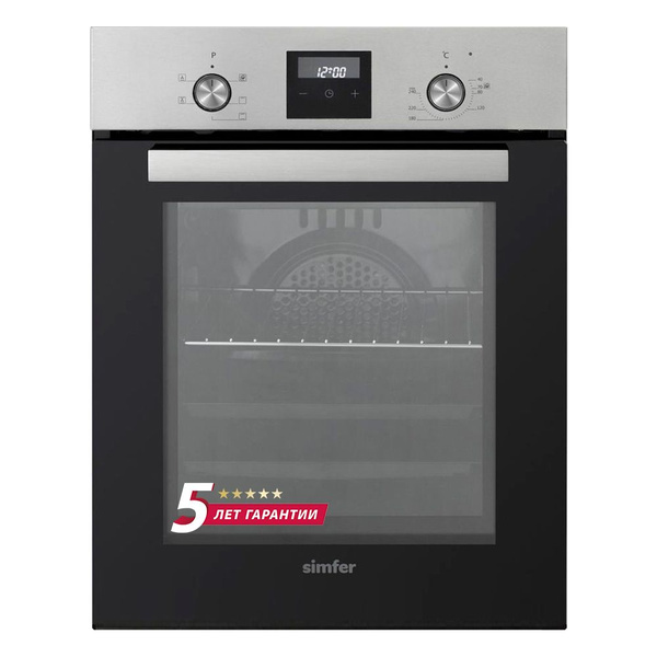 Электрический встраиваемый духовой шкаф Simfer, 5 режимов работы, конвекция, таймер ...