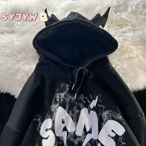 Толстовка Женский SYJWY черный Без застежки Хлопок, размер 52 Надписи Китай купить c доставкой ...