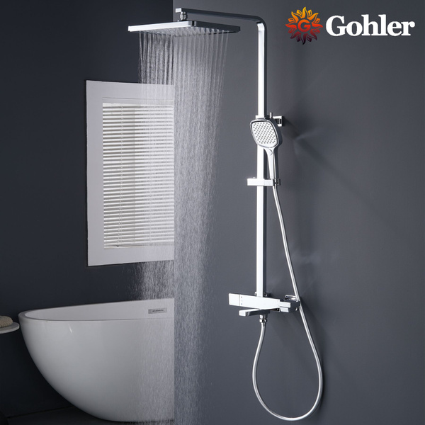 Душевая система (стойка) с термостатом и тропическим душем Gohler G8511 ...