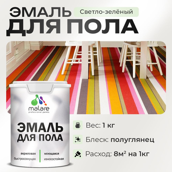 Эмаль для пола акриловая Malare краска для бетонных полов по дереву ...