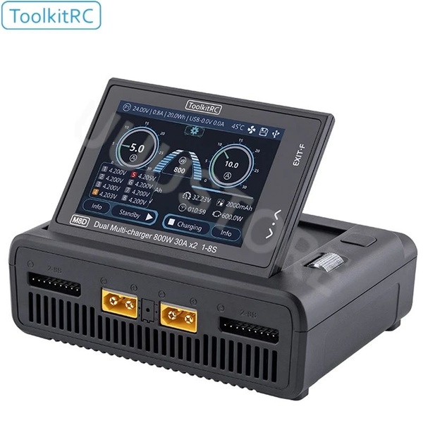 ToolkitRC M8D 1600W 50A Устройство с сенсорным дисплеем постоянного ...
