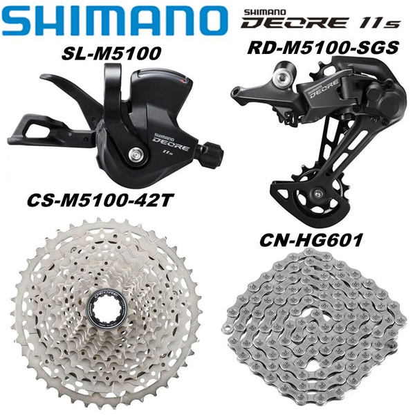 SHIMANO DEORE SL-M5100 (с окном) + RD-5100, цепь HG601, маховик M5100 ...