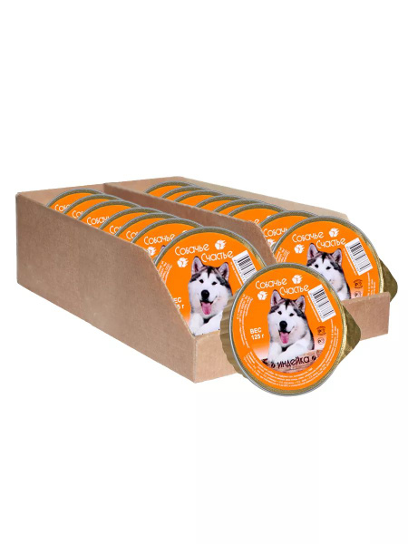 Собачье счастье консервы для собак Индейка 125г 16 шт купить на OZON по ...