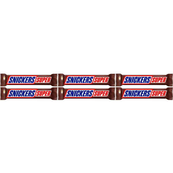 Батончик Snickers Super шоколадный с нугой-карамелью-арахисом 80 г ...