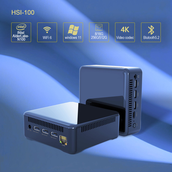 HSI Мини-ПК HSI-N (Intel Processor N100, RAM 16 ГБ, SSD 512 ГБ, Intel ...