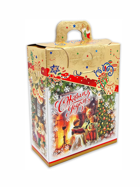 Новогодняя подарочная упаковка "В ожидании Рождества" картонная 5 штук ...