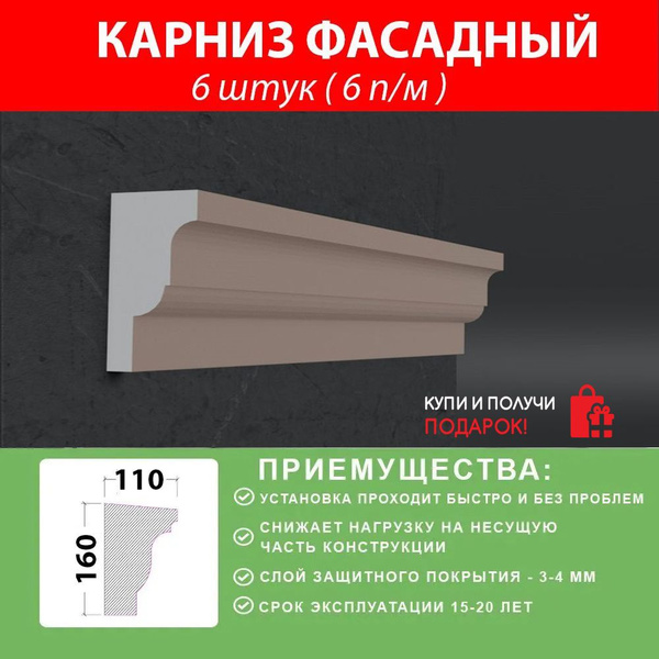 Карниз для Окна Фасадные с Покрытием / из Пенопласта - купить с ...