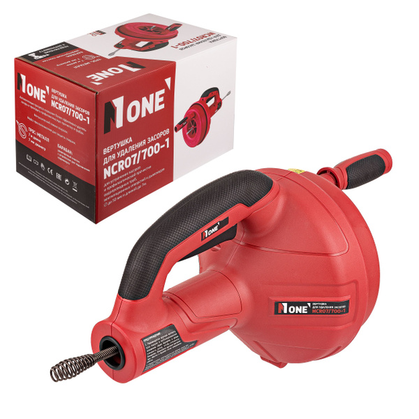 Вертушка для удаления засоров (совм. с шуруповертом) NCR07/700-1 трос металл, длина 7м, диам ...