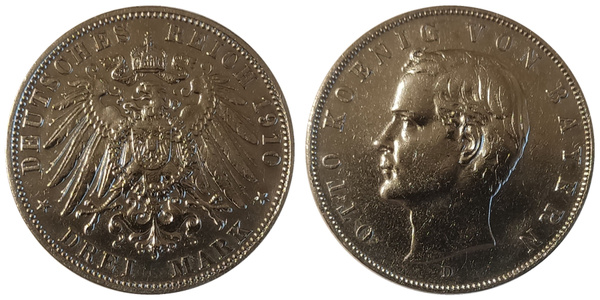 Германская империя Бавария 3 марки, 1908-1913 XF купить на OZON по низкой цене (1767422110)