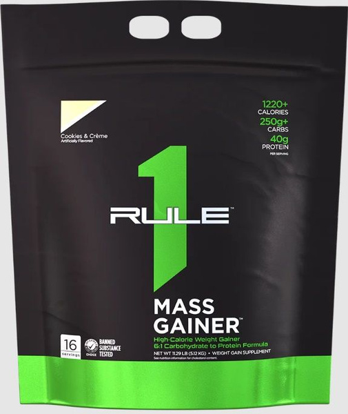 Rule One MASS GAINER, Высококалорийный гейнер, 5,2 кг (Печенье крем ...