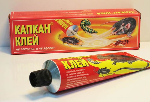 Клей от грызунов Капкан, бытовых насекомых, садовых вредителей туба ...
