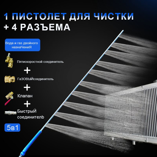 Насадка для мойки радиаторов авто без их демонтажа с адаптером,60CM ...