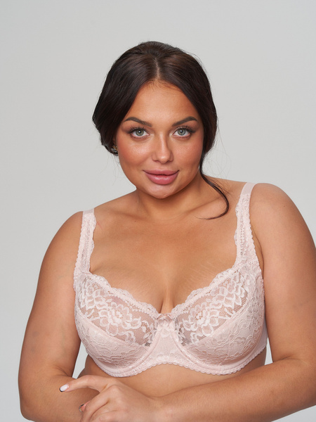 Бюстгальтер Женский BLISSENSE мягкая чашка на каркасе, на косточках, размер 90F бежевый Хлопок ...