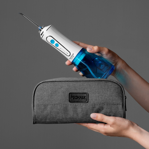 Ирригатор для полости рта портативный PECHAM Active White, 5 режимов, с чехлом, беспроводной ...