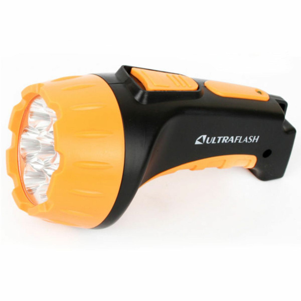 Фонарь аккумуляторный LED3807 7LED 2 режима аккум. SLA 220В пластик. черн./желт. (кор ...