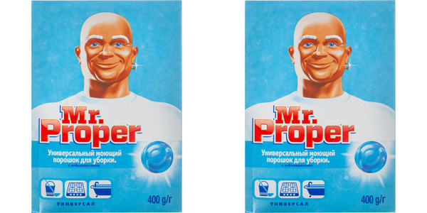 Mr. Proper Универсальное чистящее средство Mr.Proper с отбеливателем, 400 г, 2 шт купить на OZON ...