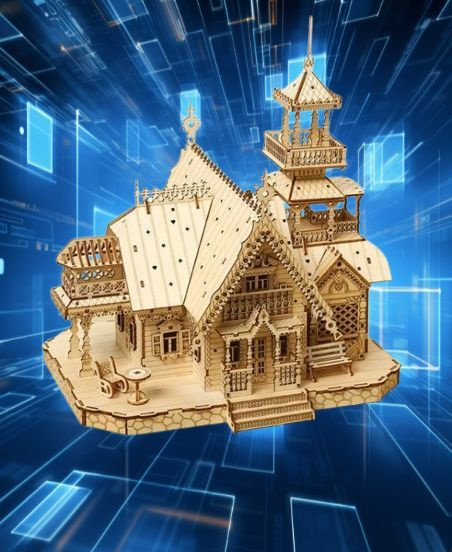 Деревянный домик-конструктор "VILLA" для детей 267 элементов купить на ...