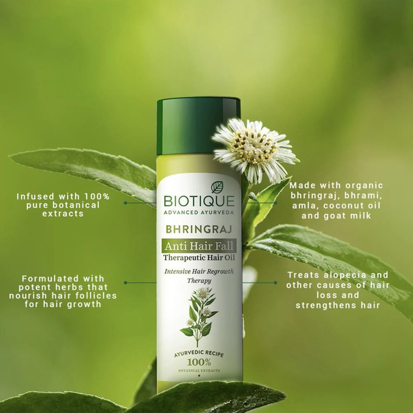 Масло от выпадения волос Брингарадж Биотик / Biotique Bhringraj anti ...