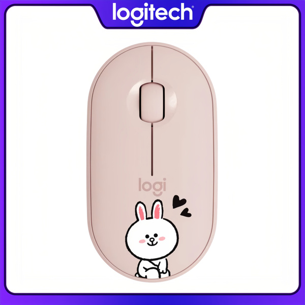 Мышь беспроводная Logitech беспроводная LINE FRIENDS , светло-розовый ...