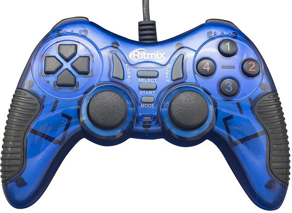Геймпад Ritmix GP-007, для пк, проводной, синий купить на OZON по низкой цене (853229536)