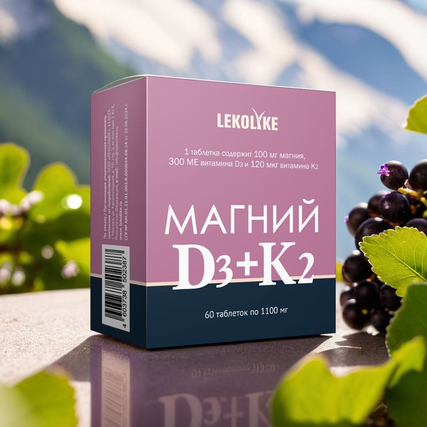Магний DЗ+К2, табл. 1100 мг, №60 купить на OZON по низкой цене (1751892654)
