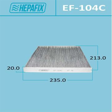 HEPAFIX Фильтр салонный Угольный арт. EF-104C, 1 шт. купить на OZON по ...