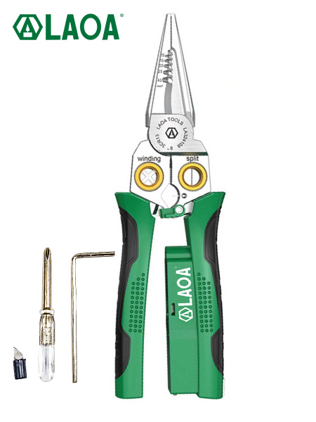 8 в 1 Многофункциональные комбинированные плоскогубцы пассатижи LAOA,c функцией измерения ...