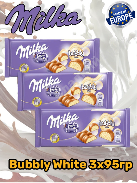 Шоколад Milka Bubble White, 3 шт по 95гр купить на OZON по низкой цене ...