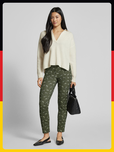 Брюки Женский Marc Cain оливковый Повседневный размер 42 На любой сезон Не указана купить C