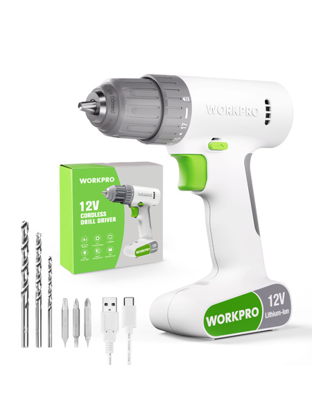 WORKPRO Дрель-шуруповерт, 12 В, 19 Нм, 1 АКБ купить на OZON по низкой цене (2078149581)