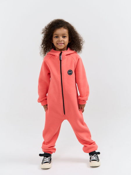 Комбинезон утепленный Девочки BUNGLY, размер 80, рост 74-80 коралловый На любой сезон ...