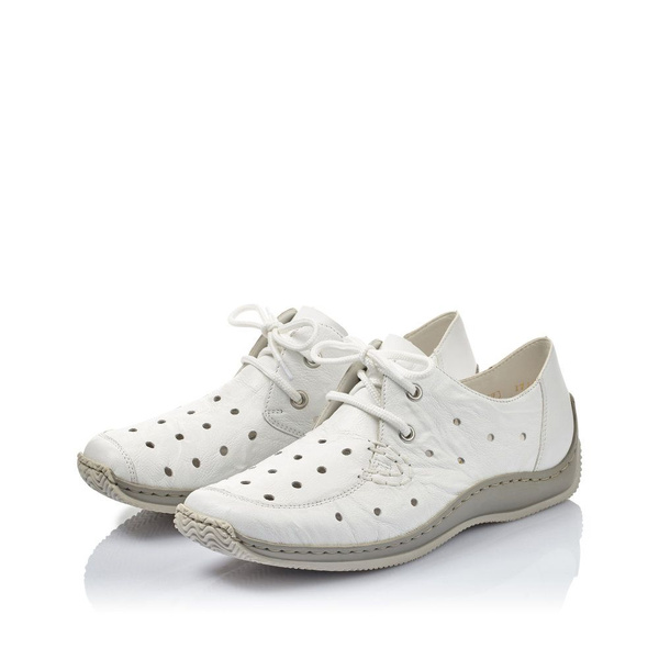 Полуботинки Женский Rieker белый, размер 39 Лето G Шнурки Швейцария купить c доставкой на OZON ...