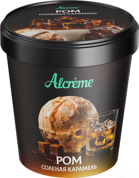 Коктейльное мороженое Ром соленая карамель 300 г, Alcreme купить на ...