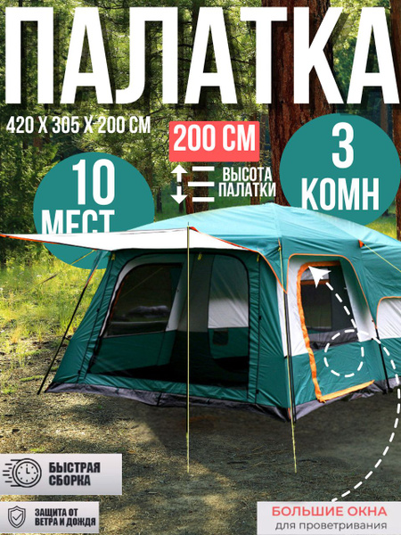 Палатка 10-местная BNT group палатка213 купить c доставкой на OZON по ...