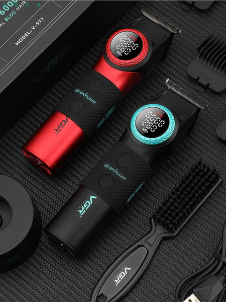 Профессиональный беспроводной триммер для стрижки волос, бороды и усов VGR V-977, черный купить ...