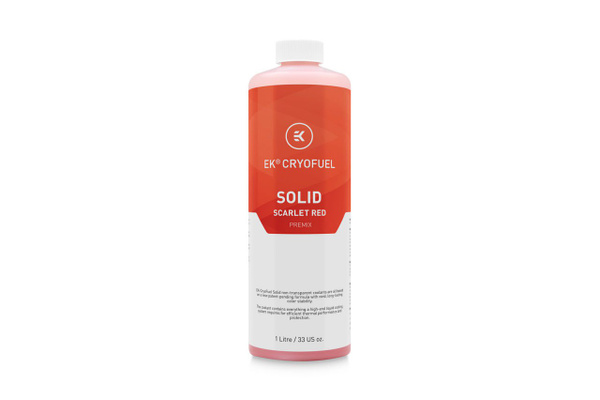 Жидкость для систем водяного охлаждения EK-CryoFuel Solid Scarlet Red (Premix 1000 mL) купить на ...
