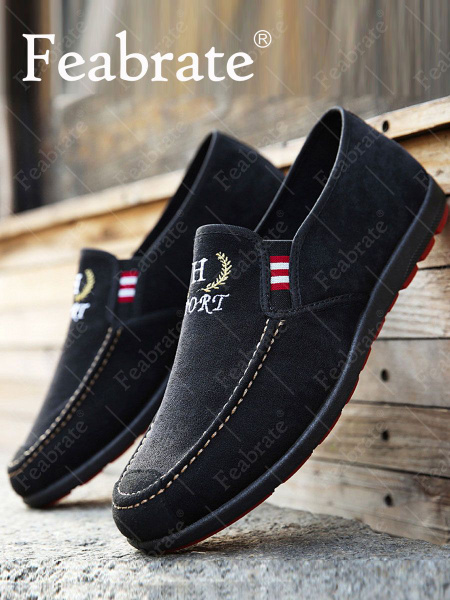 Мокасины Мужской Feabrate черный, размер 44 Без застёжки Шнуровка На любой сезон Круглый нос ...