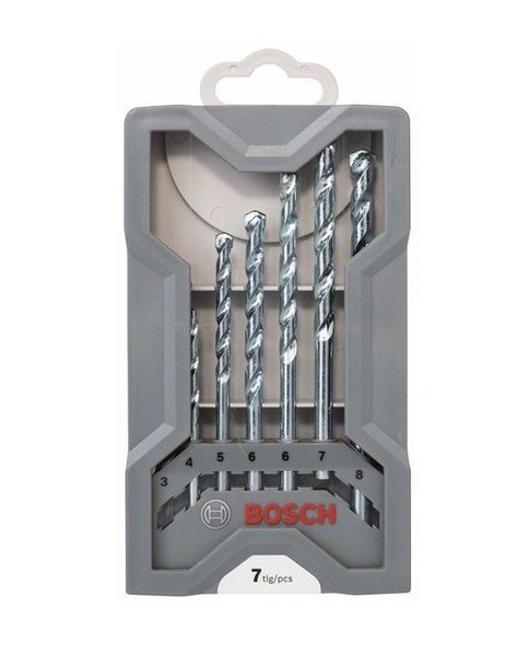 Набор из 7 сверл по бетону-камню Bosch CYL-1 3; 4; 5; 6; 6; 7; 8 mm 2607017079 купить на OZON по ...