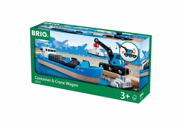 Брио 33534 Корабль с краном погрузчиком купить на OZON по низкой цене ...