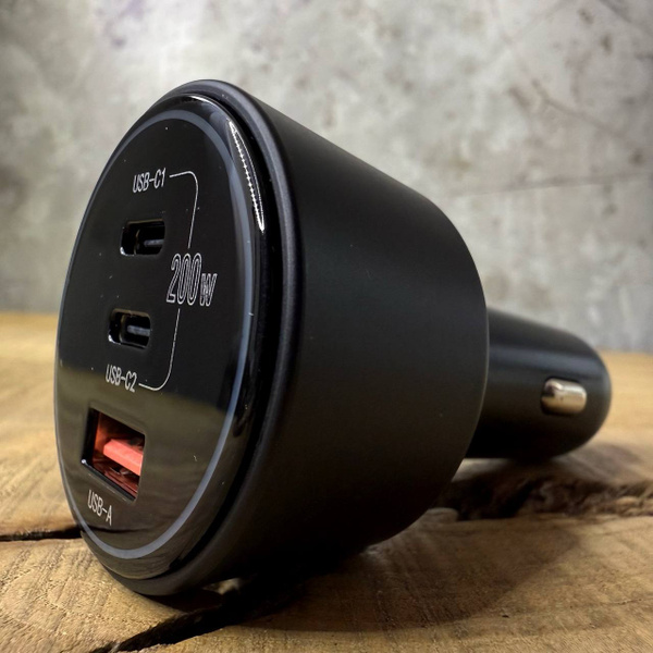Автомобильное зарядное устройство - быстрая зарядка Baseus 200W C+U+U ...