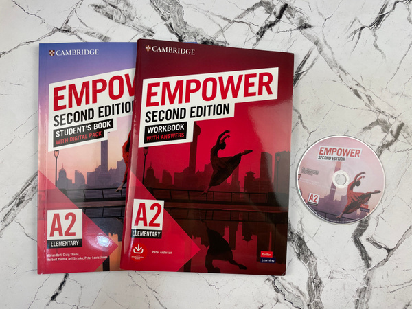 Cambridge English Empower A2 Elementary Second Edition Student's Book + Workbook +CD набор ...