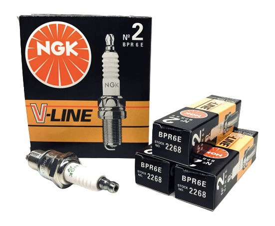 4шт. Комплект свечей зажигания NGK BPR6E / 2268 для карбюраторных ВАЗ ...