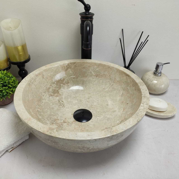 Раковина из мрамора Bowl Cream Small BM-60602 1,9 40*40*15 купить на ...