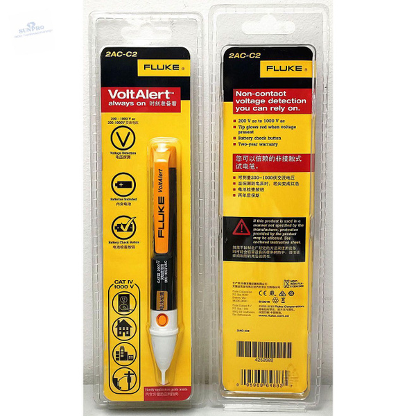FLUKE Бесконтактный измерительный прибор переменного напряжения 2AC-C2 ...